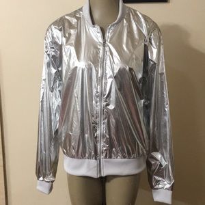 Victoria's Secret | Jackets & Coats | Victorias Secret Metallic Silver ...
